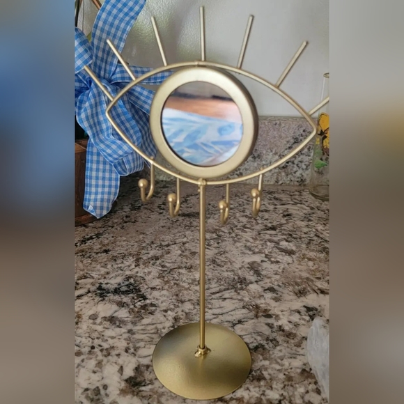 Jewelry | Gold Mirrored Evil Eye Jewelry Organizer Stand | Poshmark